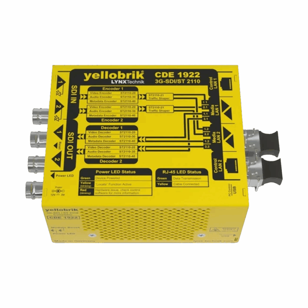 LYNX Technik AG launches new CDE 1922 Bi-Directional 3G-SDI to ST 2110 ...